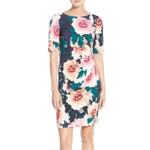 Eliza J | Dresses | Eliza J Exploding Floral Print Jersey Sheath Dress ...